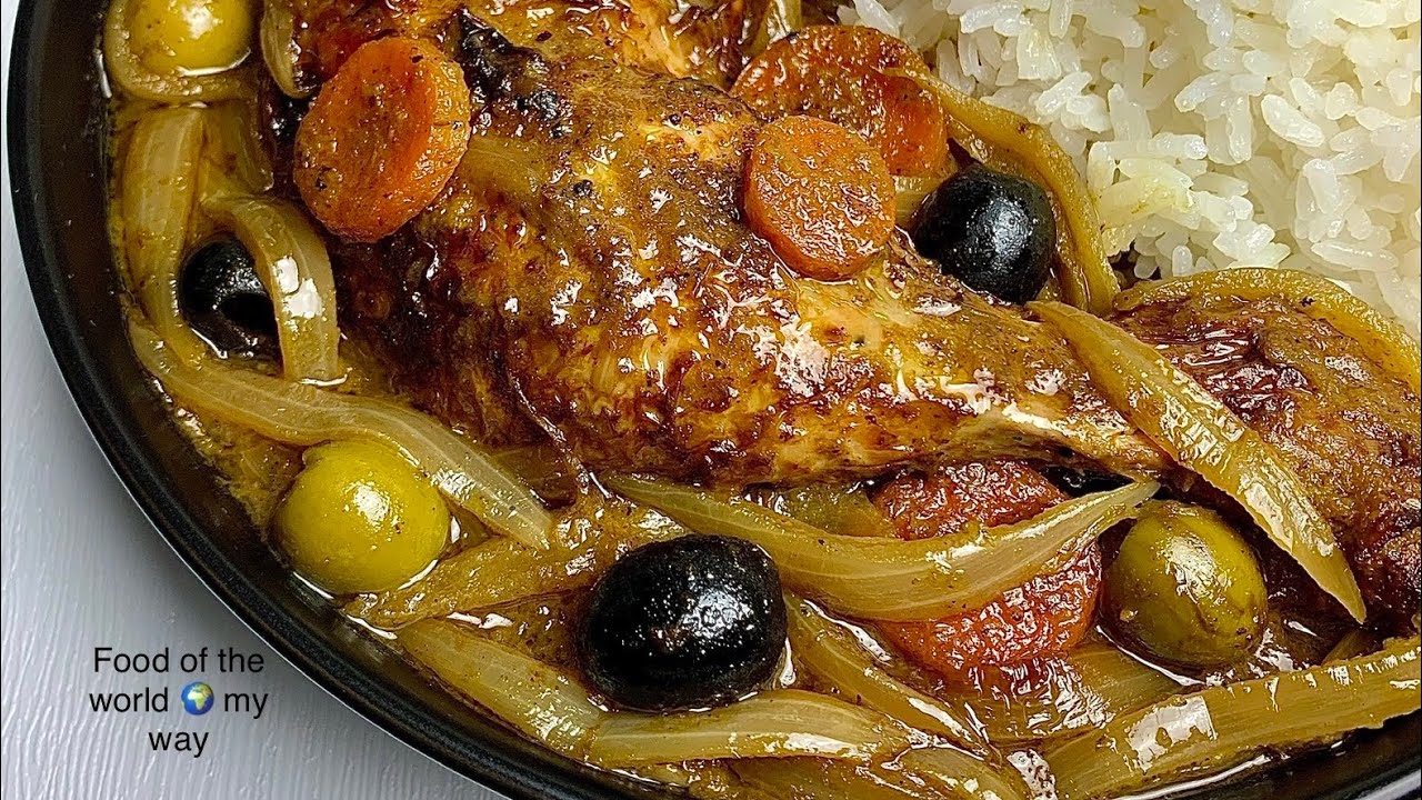 poulet yassa / chicken yassa recipe - YouTube