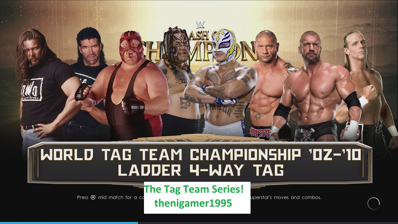 WWE Tag Team Series! Titles on the line in a 4 team ladder match! - YouTube