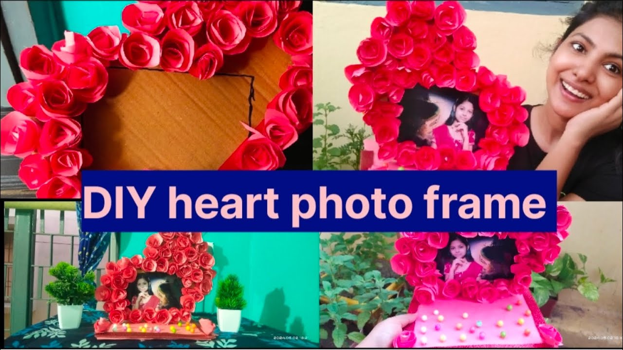 DIY HEART PHOTO FRAME 🖼️ making at home 🏡💝🏡👆@lipsaofficialvlogs5805 ...