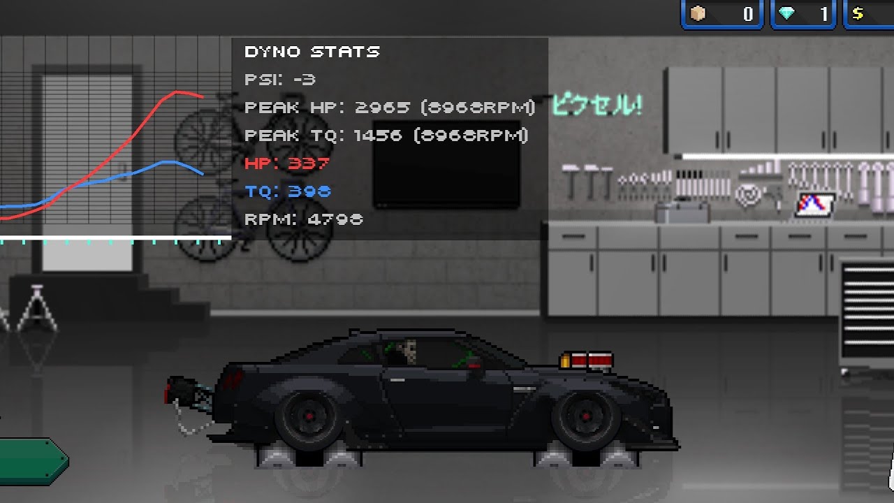 Nissan gtr r35 racing (pixel car racer) 2820hp - YouTube