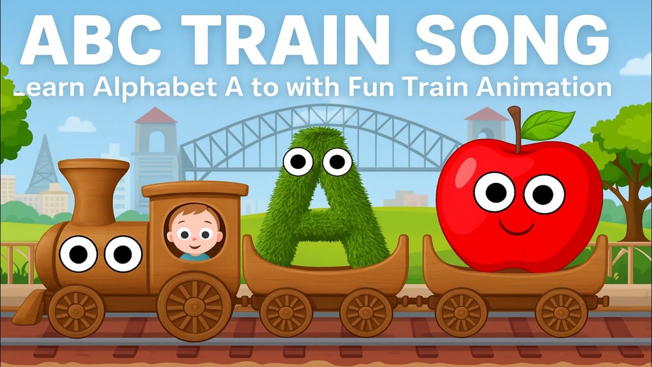 ABC Train Song | Learn Alphabet A to Z with Fun Train Animation ...