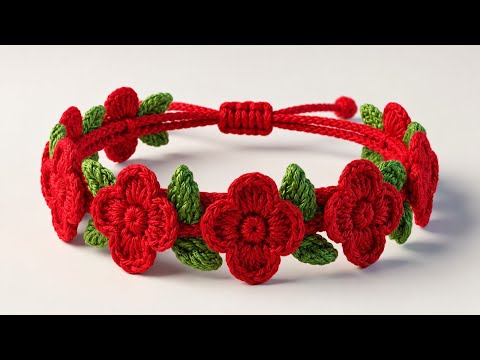 Most Beautiful Crochet Flower Bracelet,Headband & Bag Strap 🌸 Easy DIY CrochetTutorial🌸