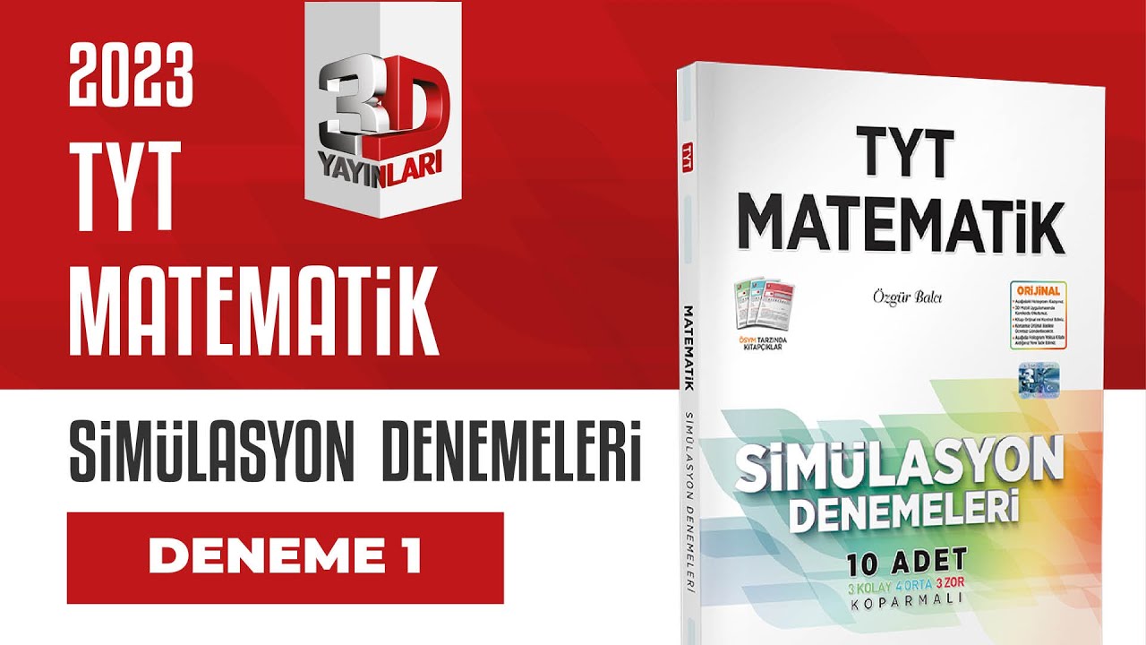 TYT Matematik Simülasyon Denemeleri Deneme 01 Soru Çözümleri - YouTube