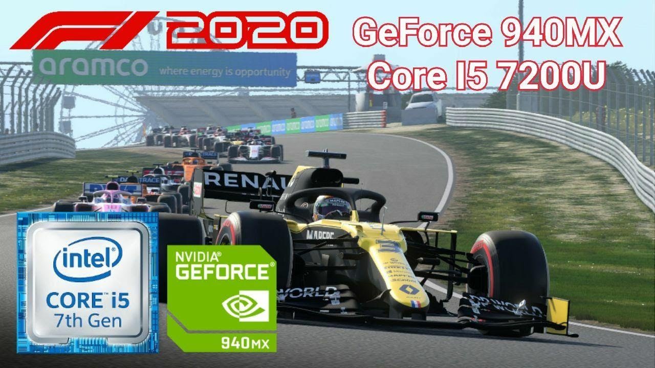 F1 2020 GeForce 940MX Core i5 7200U FPS TEST - YouTube