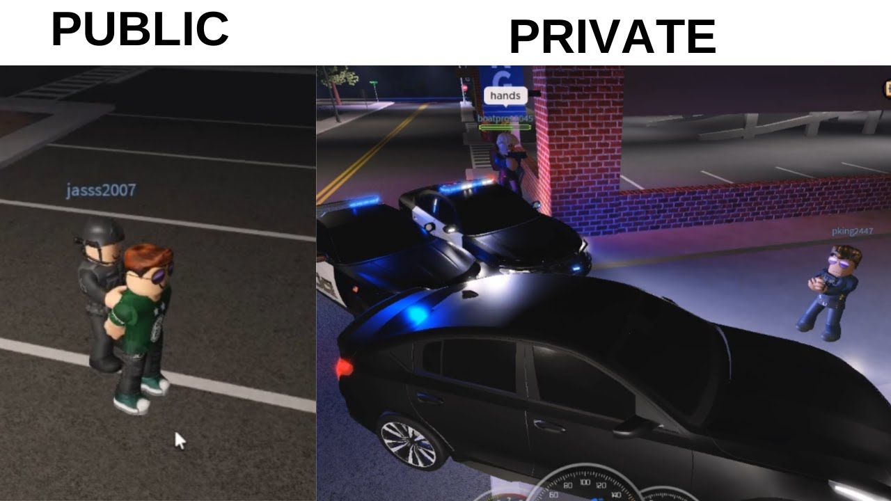 ER:LC Police Chases Private Vs Public Servers (Roblox) - YouTube