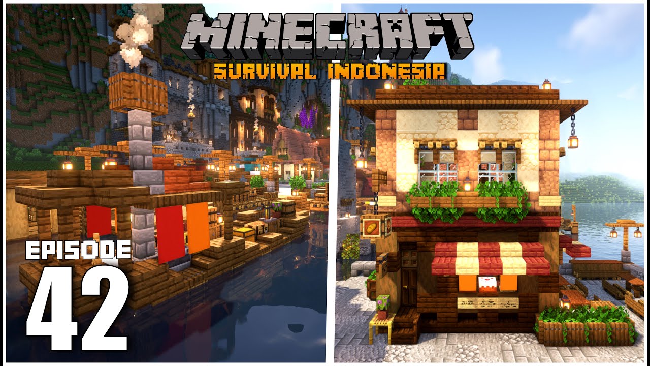 Membangun Toko Roti dan Membuat Dermaga Dalam Kota - Minecraft Survival ...