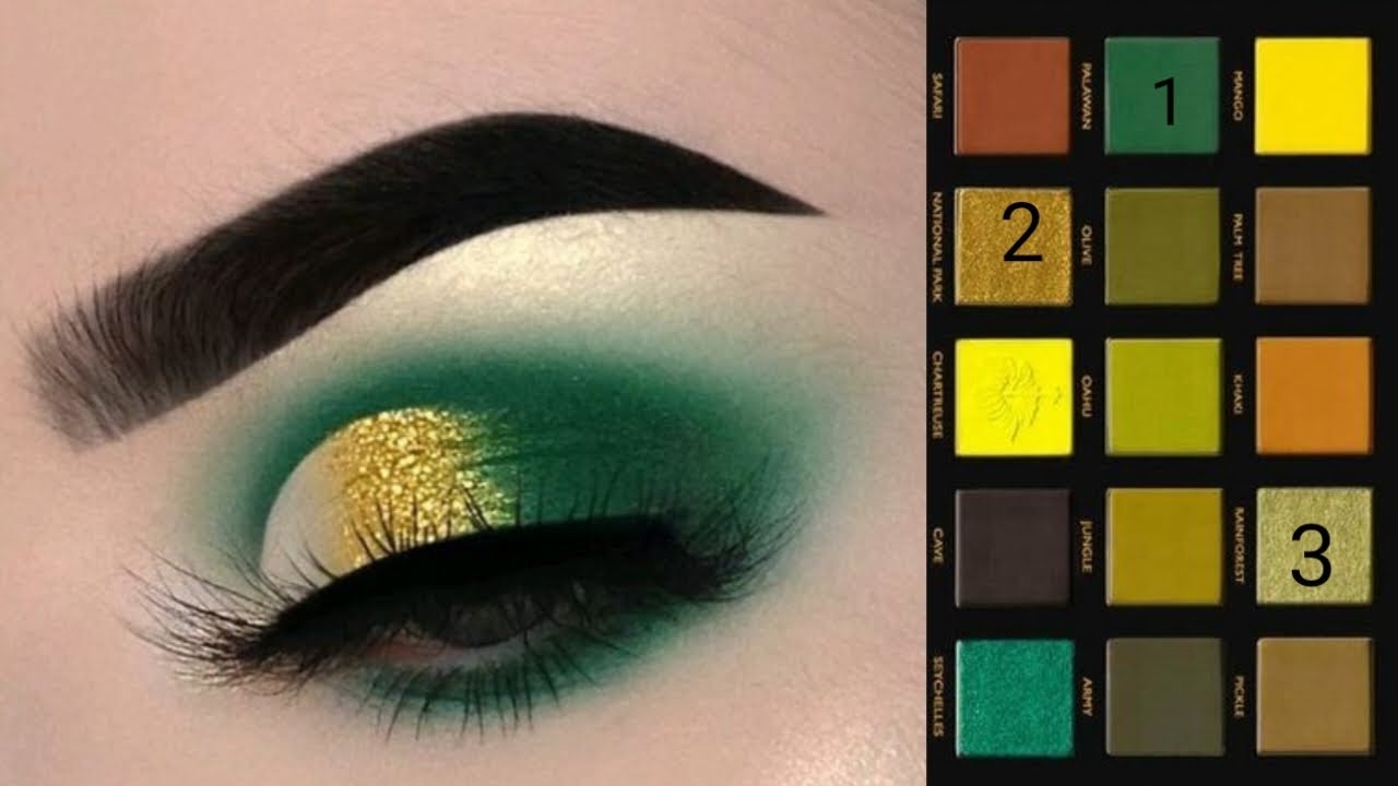 golden green eyes makeup for brown eyes Mac eye palette green smokey ...