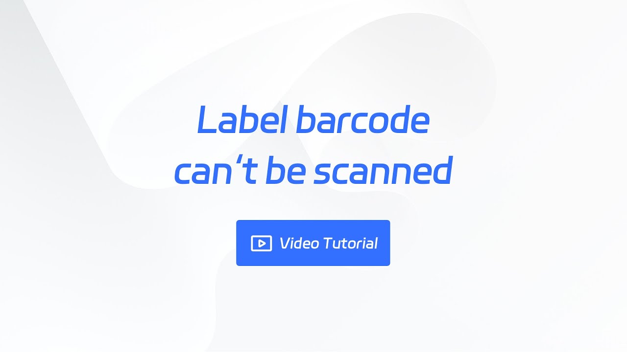 Label barcode can‘t be scanned - YouTube