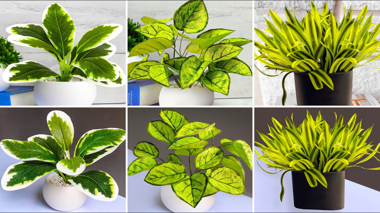 3 DIY Artificial Plants for Home Decoration | How to make Fake Indoor ...