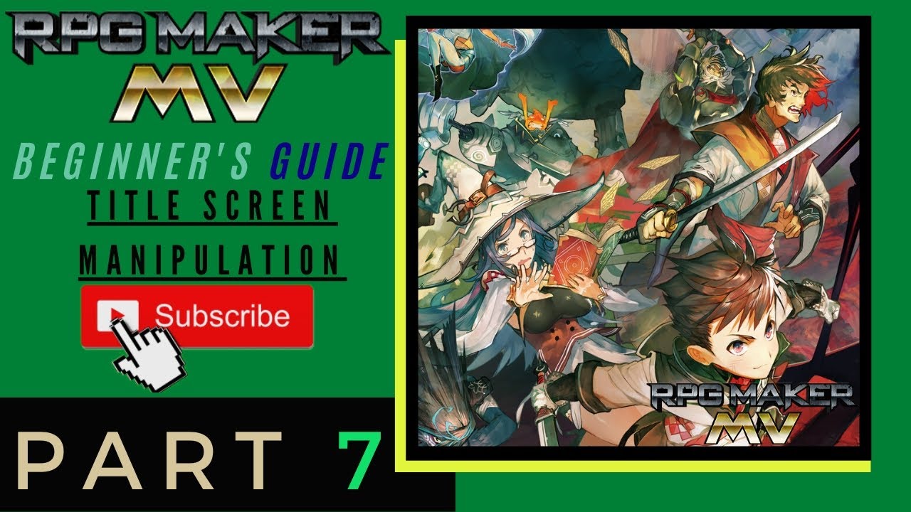 RPG Maker MV Tutorial Series | Part 7 - Title Screen Manipulation ...