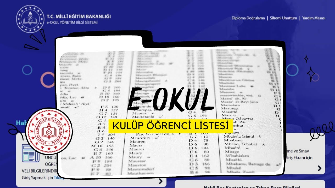 e Okul (Öğrenci Kulüp Listesi) - YouTube