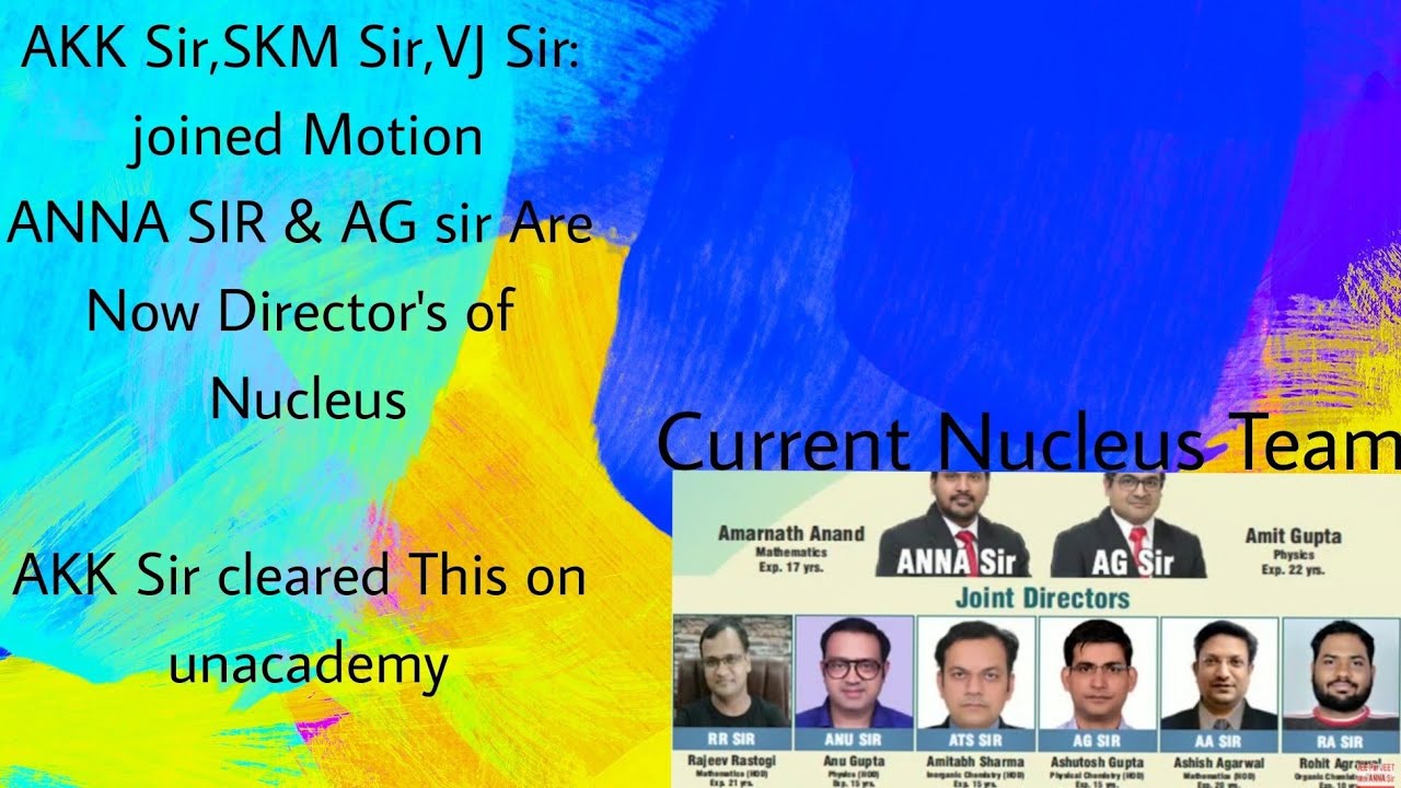 AKHILESH Sir cleared What Happens With Nucleus Education Kota AG Sir Vj ...