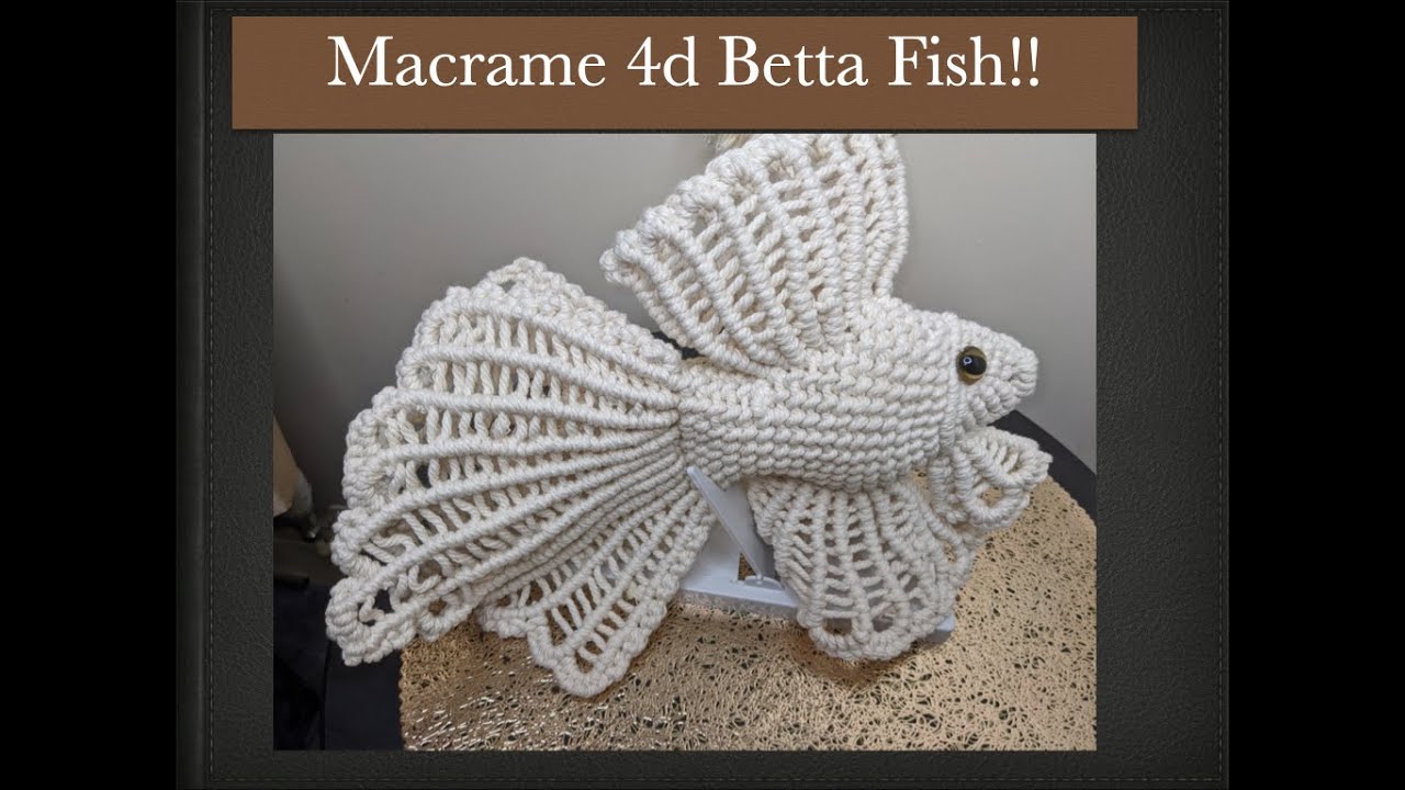 How to make 3D macrame Betta Fish!!(part-1) - YouTube