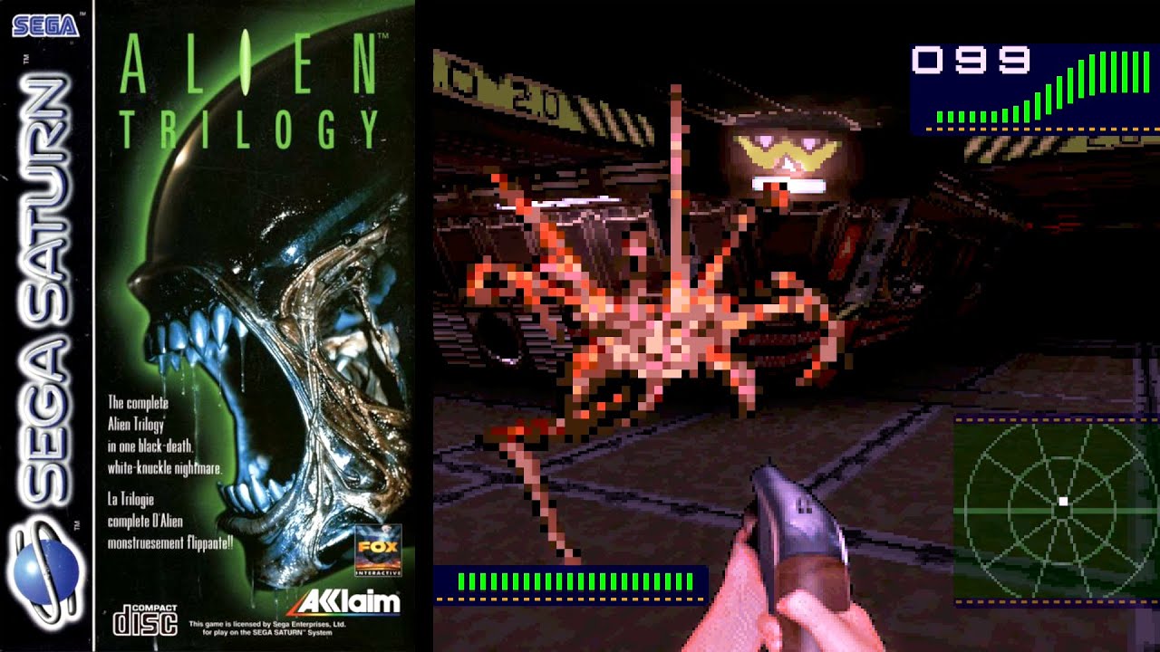 Alien Trilogy ... (Sega Saturn) Gameplay Peek - YouTube