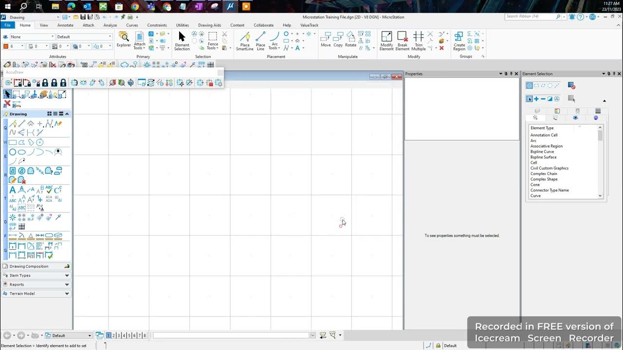 MicroStation CONNECT Edition: How To Turn On Accudraw - YouTube