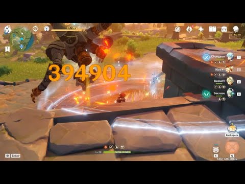 Genshin Impact Klee full buff plunge dmg 394k - YouTube