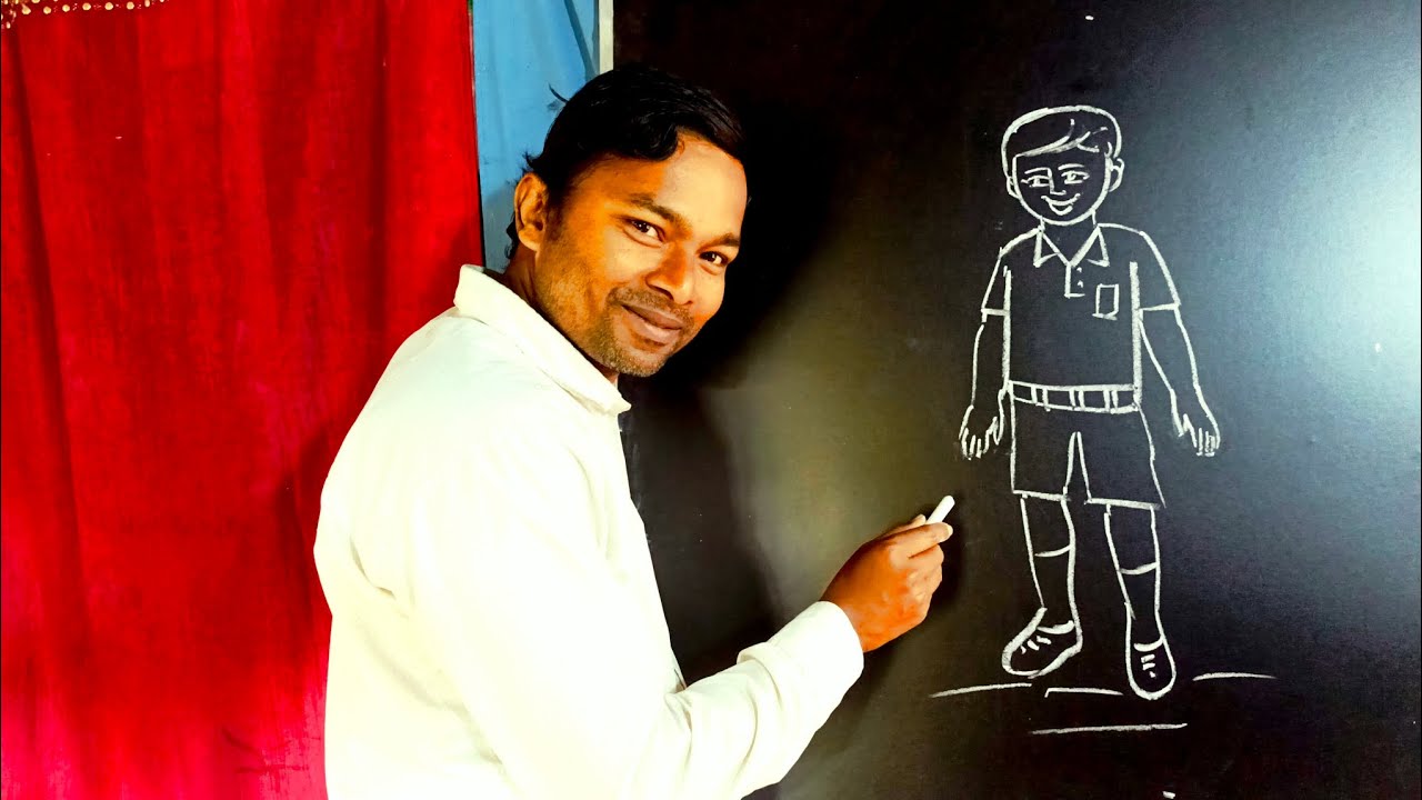 How to draw a Boy / Boy Drawing step by step / Boy drawing from letter ...