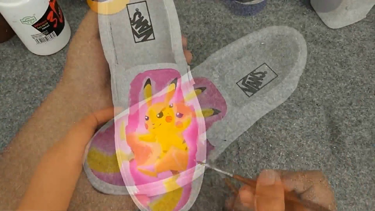Custom Vans Converse 6 Years Pokemon Pikachu MyPaintedShoes - YouTube