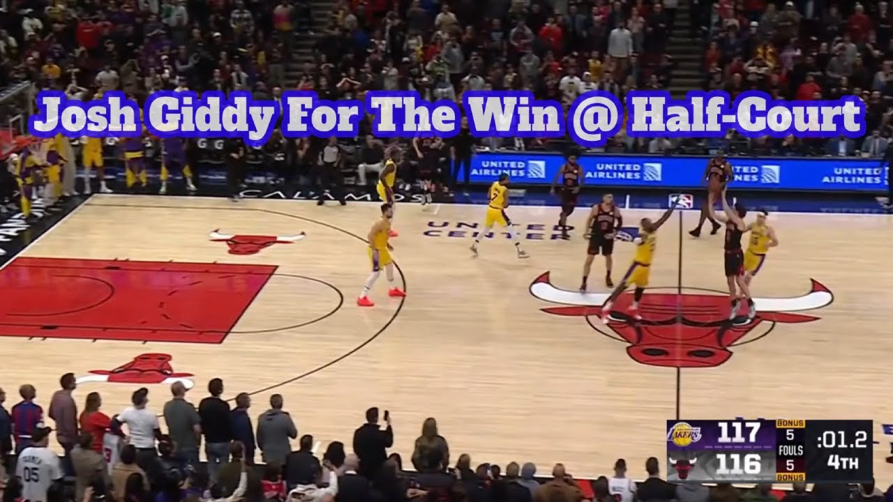 Josh Giddey Winning Shot From Half-Court Vs LA Lakers | NBA Highlights ...