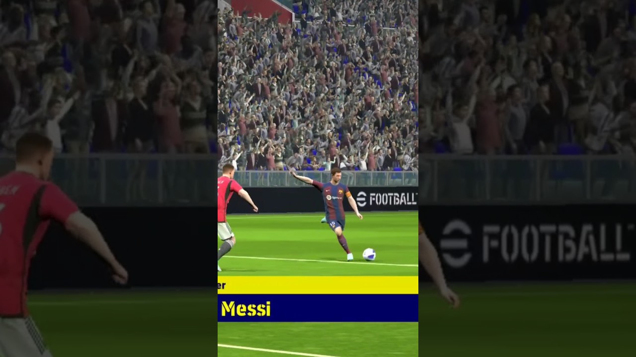 Messi Full Power Shot!! #efootball2024 #messi #trendingshorts - YouTube