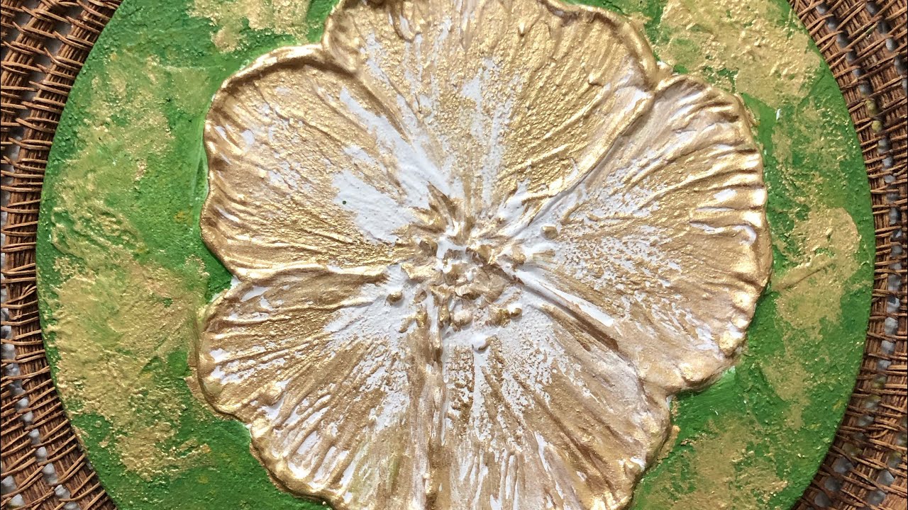How to paint flower with texture paste on canvas || beginners for ...
