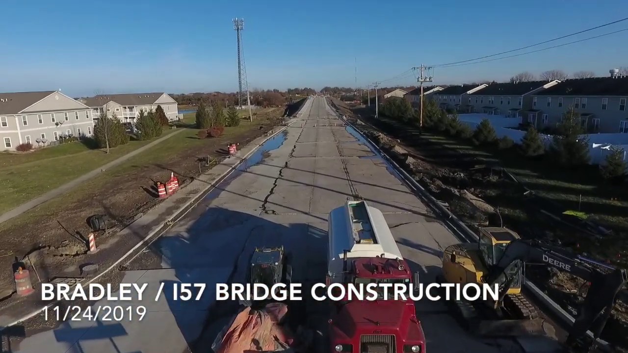 Bradley / I-57 Bridge Construction 11/24/2019 - YouTube