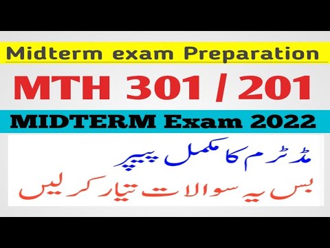 MTH 301/201 midterm preparation || midterm past paper - YouTube