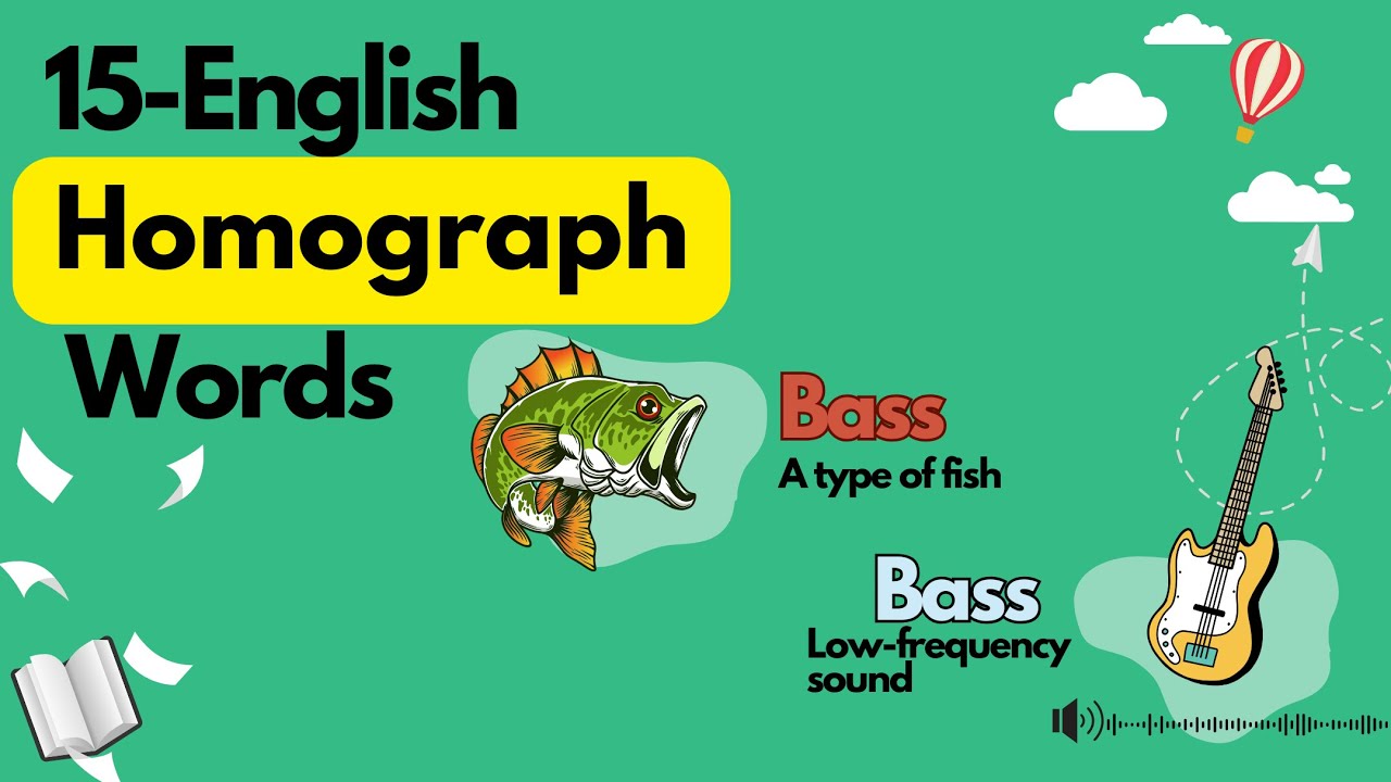 15 English Homograph Words | Prounounciations and definitions with ...