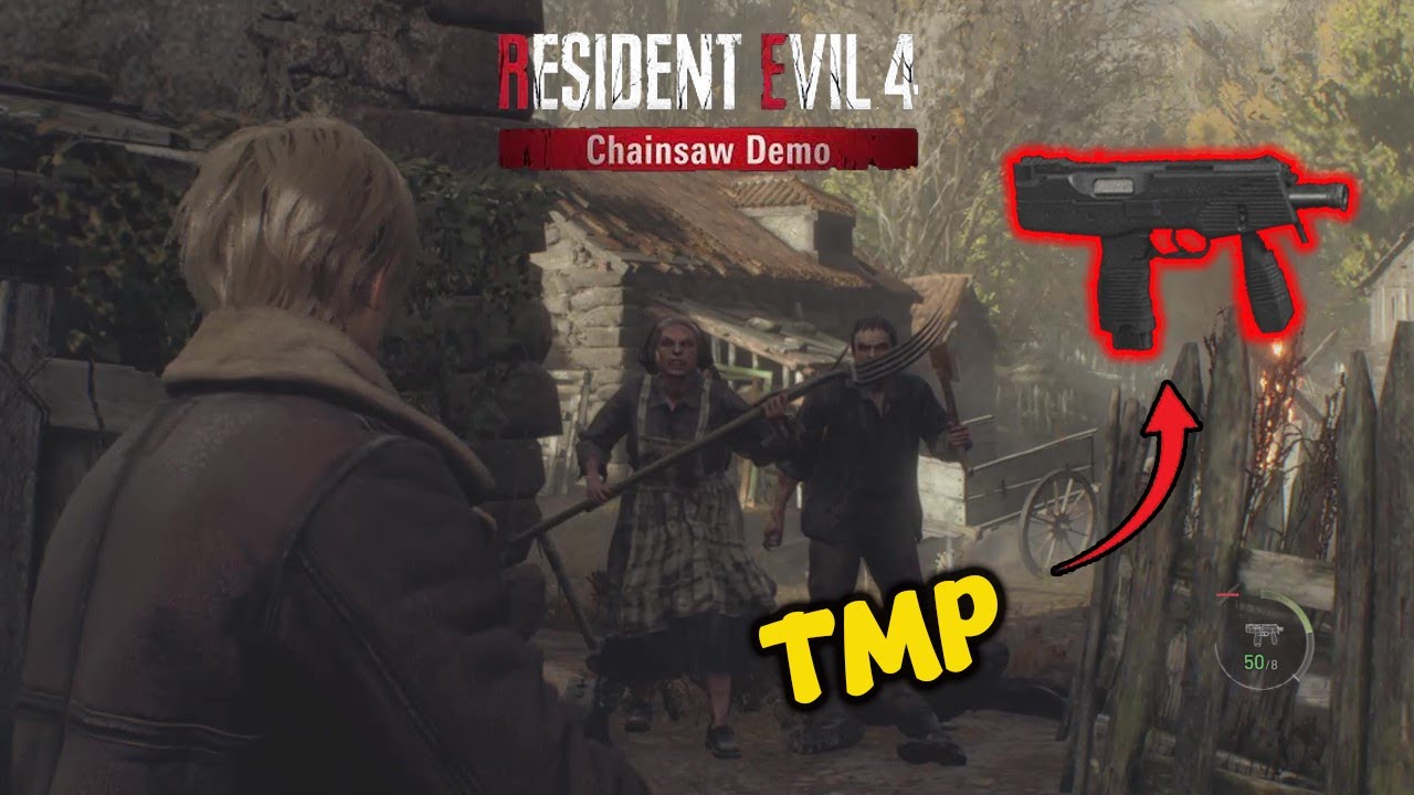 How To Get TMP Weapon In Resident Evil 4 Remake Chainsaw Demo - YouTube