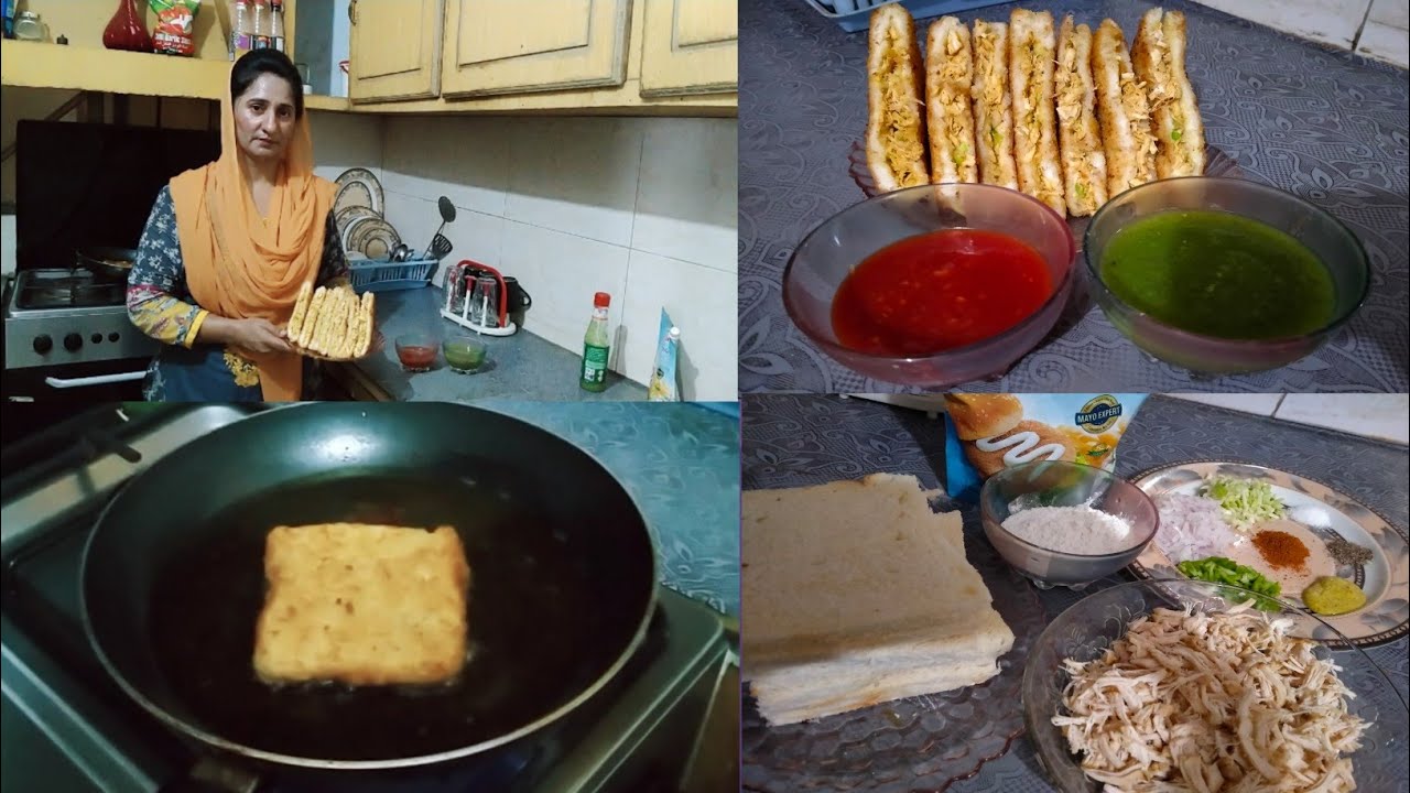 Chicken Tikka Parcels Recipe | Crispy Chicken Bread Parcel | - YouTube
