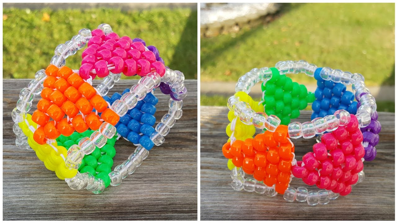 Triangle kandi cuff tutorial - YouTube