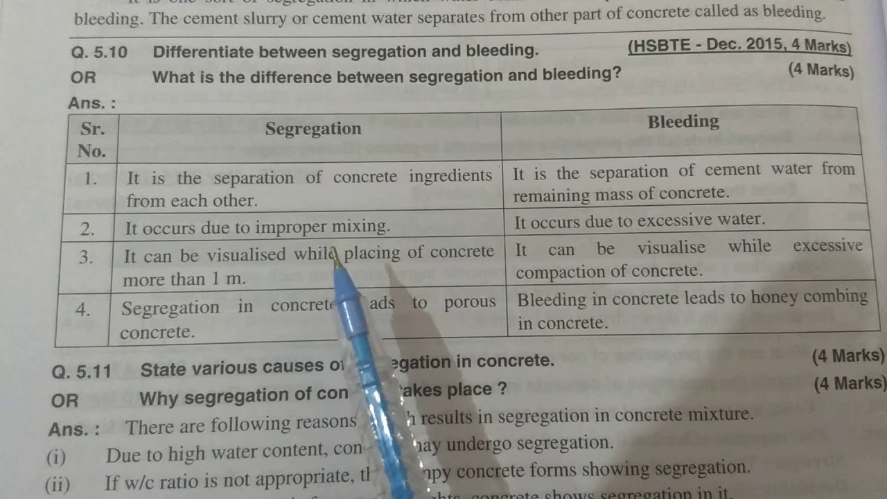 Difference between segregation and bleeding - YouTube