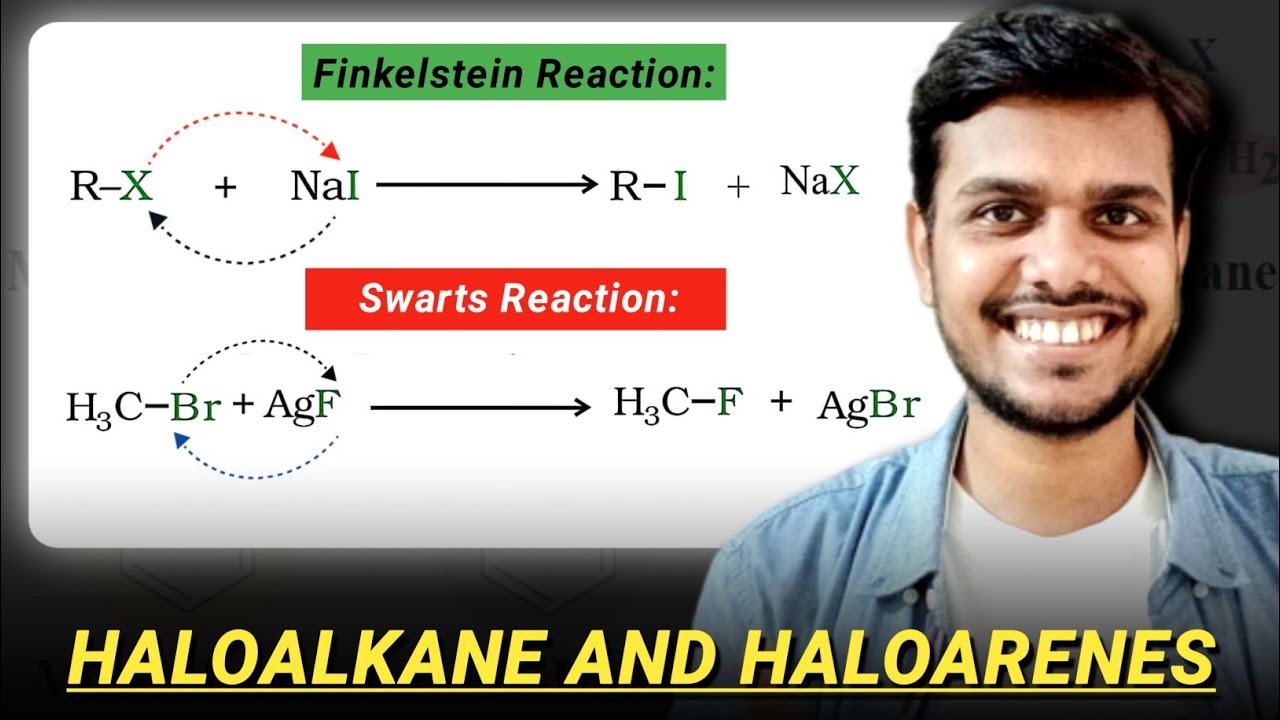 Halogen Exchange Method | Finkelstein & Swarts Reaction | Haloalkanes ...