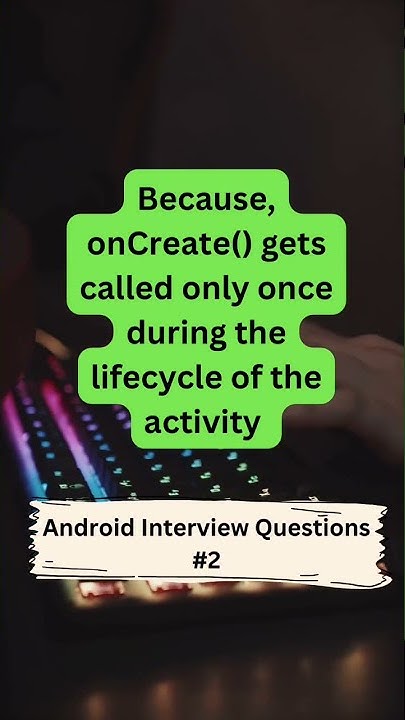 Why do we call setContentView() in onCreate() ? #android #interview #interviewquestions - YouTube