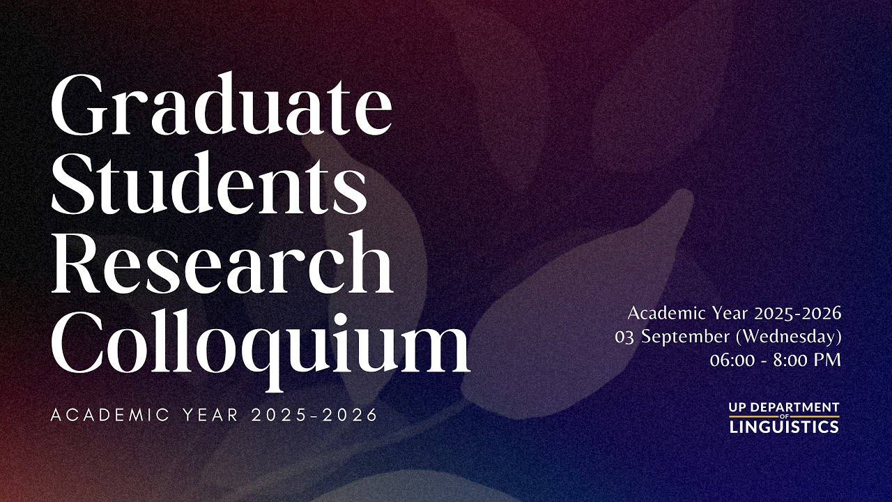 Graduate Students Research Colloquium - YouTube