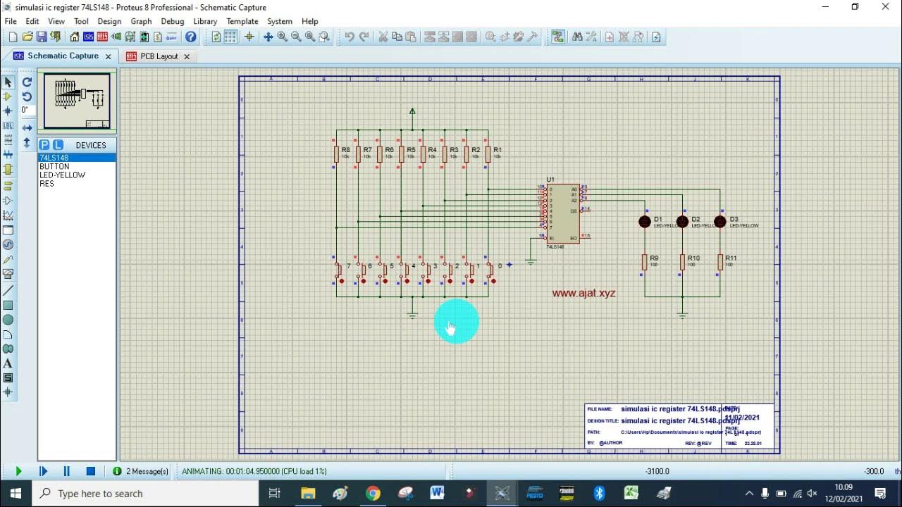 Rangkaian Dasar Penerapan Encoder 3 to 8 Berbasis IC 74LS148 - YouTube