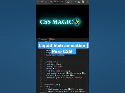 Liquid blob animation | Pure CSS! #WebDesign #CSSAnimations #FrontEnd #UIDesign #WebDevelopment ...