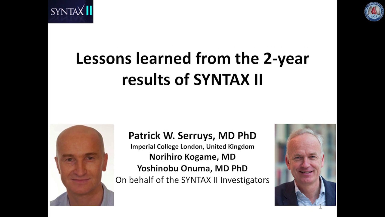 Lessons learned from the 2-year results of SYNTAX II - YouTube