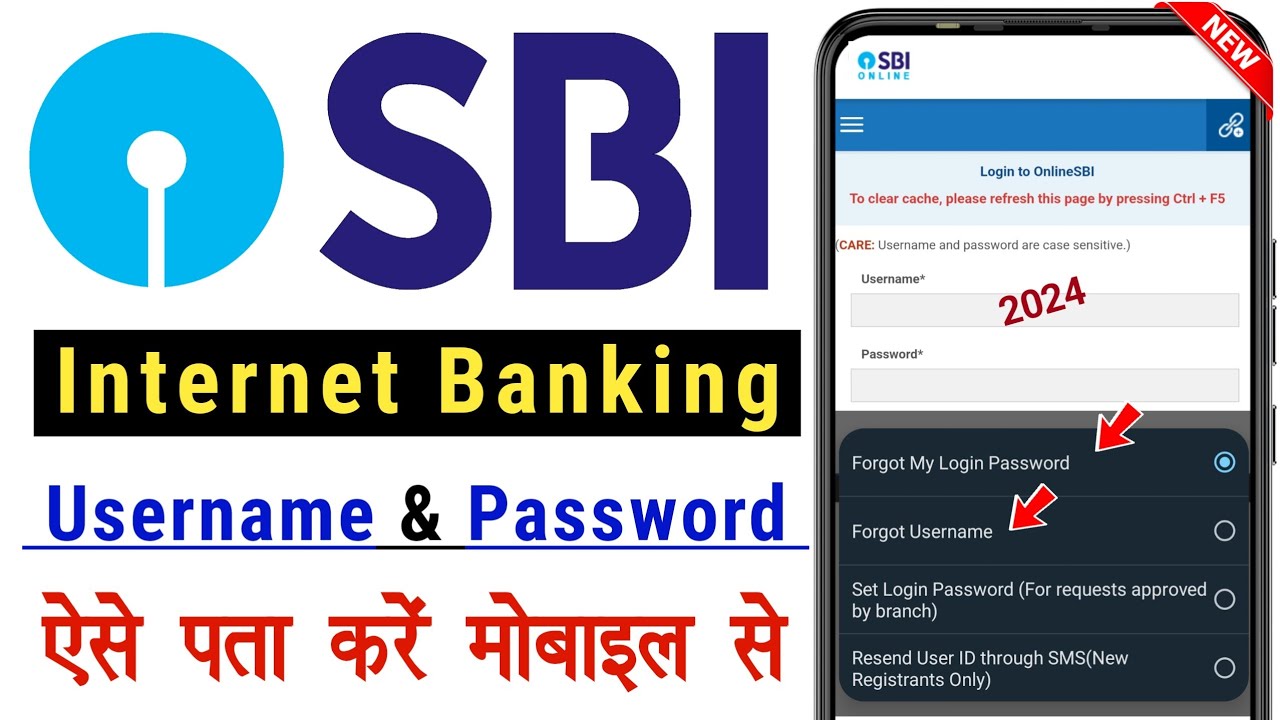 SBI Net Banking Username & Password Forgot | SBI Net Banking Forgot ...