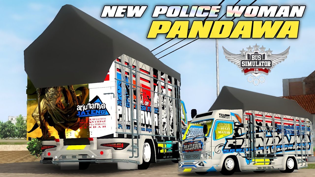 SHARE MOD TRUCK CANTER NEW POLICE WOMAN PANDAWA || MOD BUSSID TERBARU ...