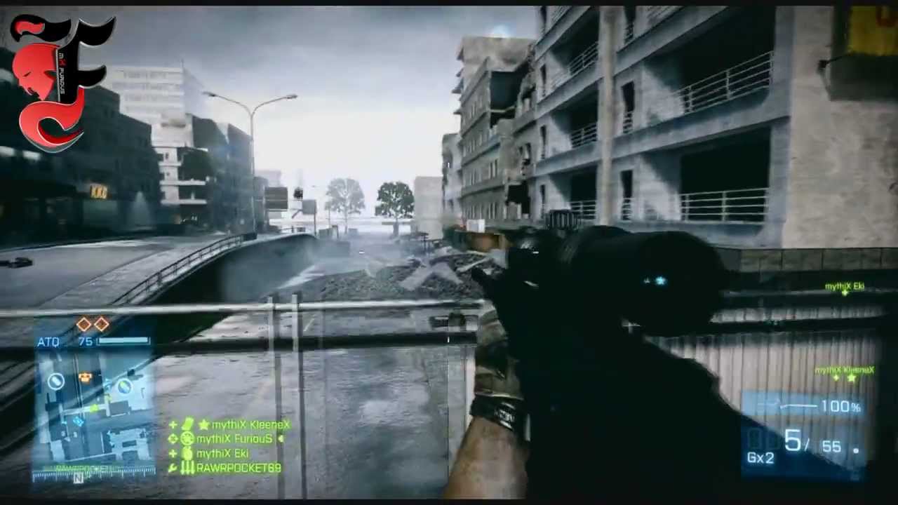 BF3 | M98B K/D 35/8 | Gameplay Rush Grand Bazaar | mythiX FuriouS - YouTube