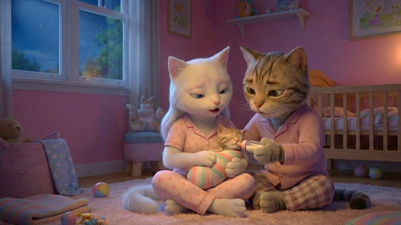 “😺🌈 Rainbow Cat’s Naughty Prank 💦Cat Mom Can’t Catch Her Baby…”#viral # ...