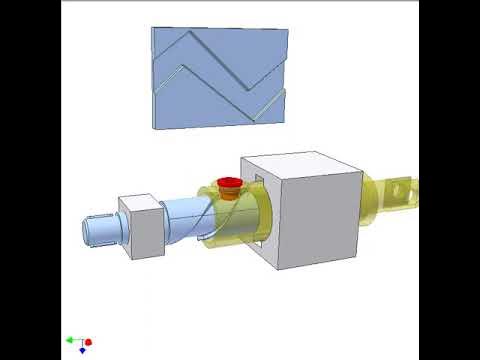 1479 Converting two way linear motion into one way rotation 4 - YouTube