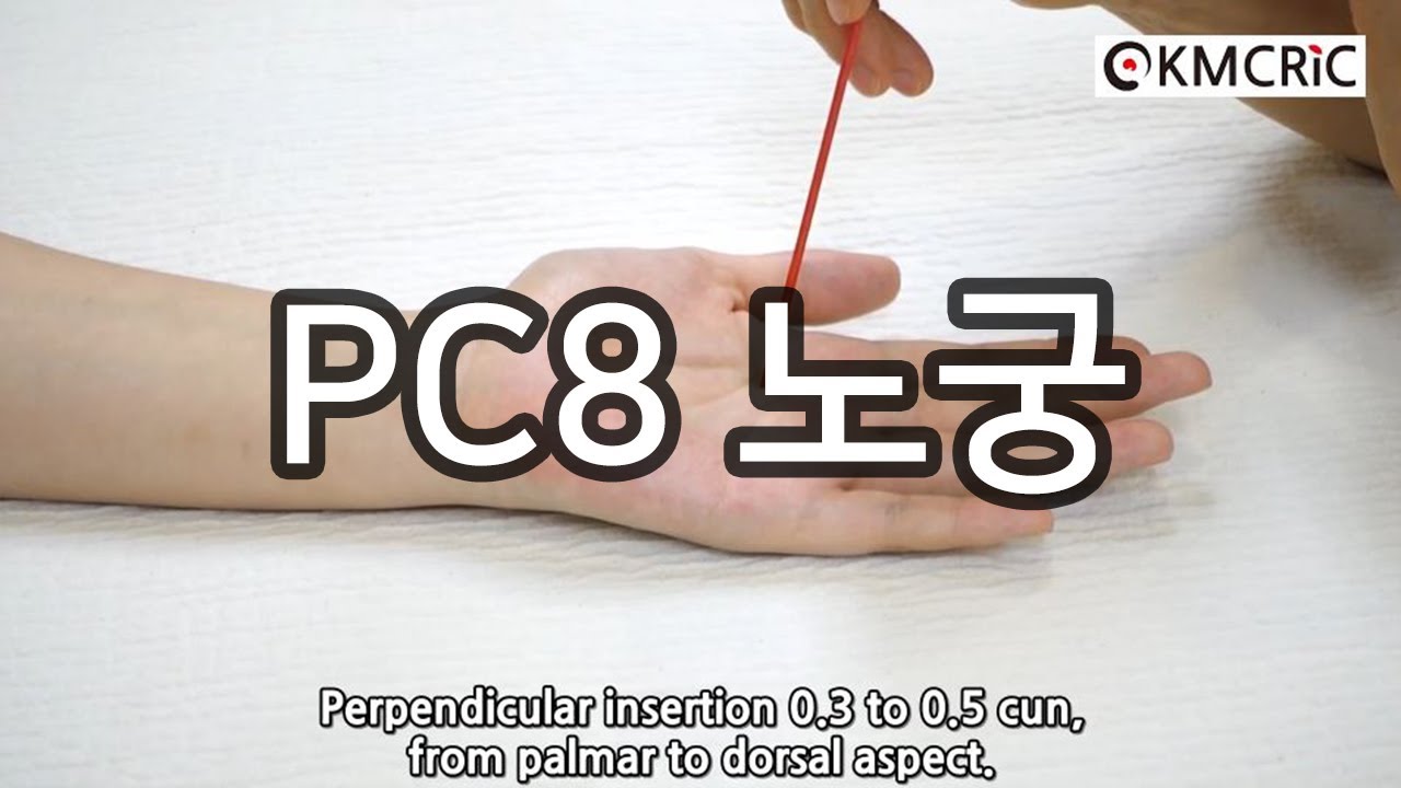 PC8 노궁 勞宮 Laogong (Eng sub) - KMCRIC WHO Standard acupoint DB - YouTube