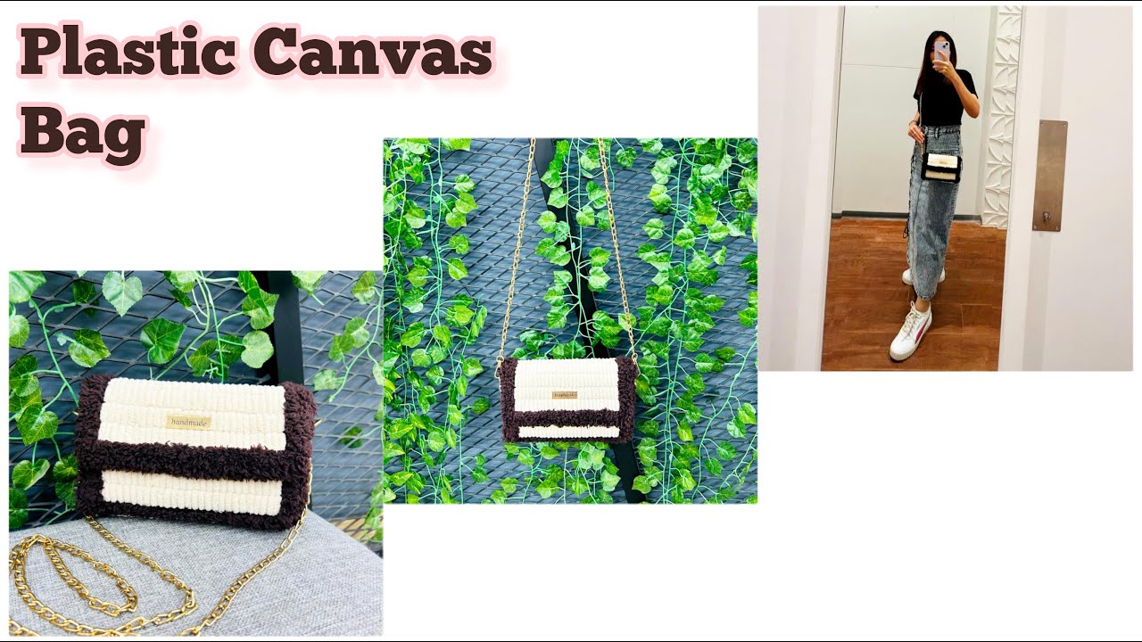 DIY Plastic Canvas Crossbody Bag Tutorial | Tutorial Tas Selempang ...