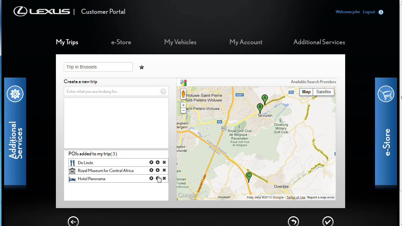 Lexus Premium Navigation - How to Plan a Trip - YouTube