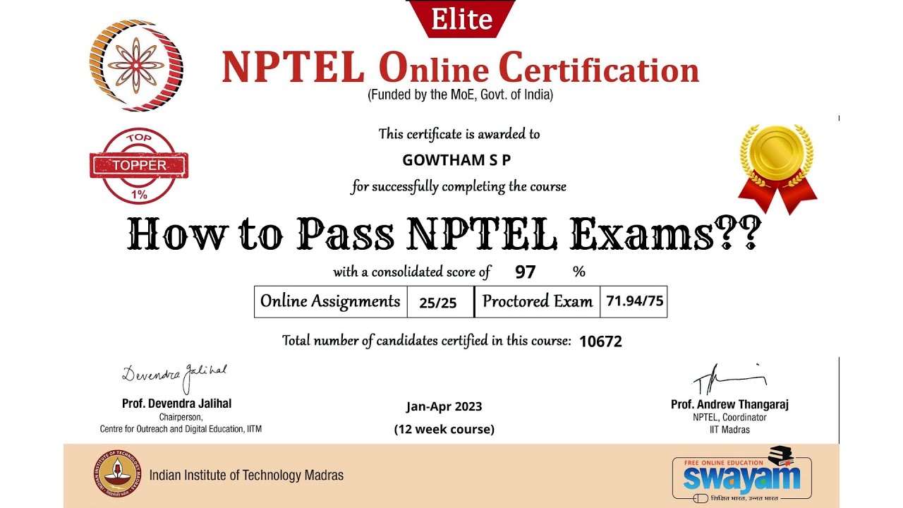 How To Pass Nptel Exam Question Pattern Assignment Score Calculation Week 12 Nlp