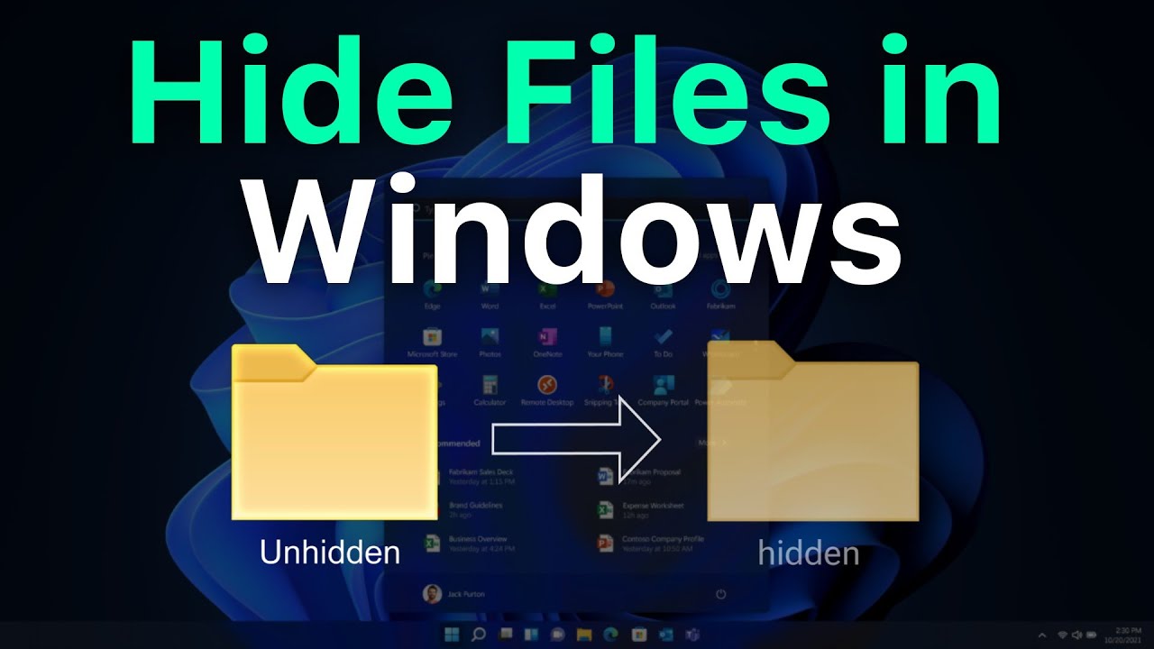 How To Hideunhide Files In Windows 11 How To Find Hidden Files In Windows Youtube