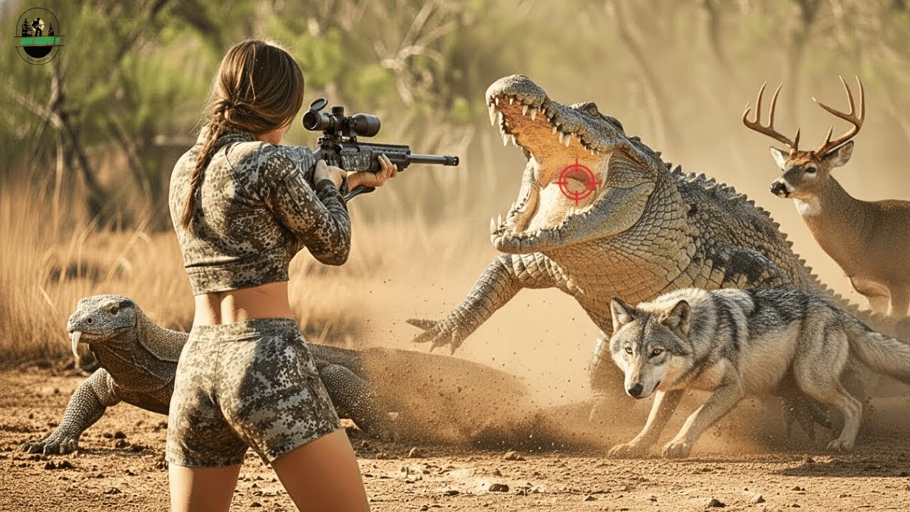 Komodo Dragon Hunting – Crazy Moment Hunter Takes Down Dangerous ...