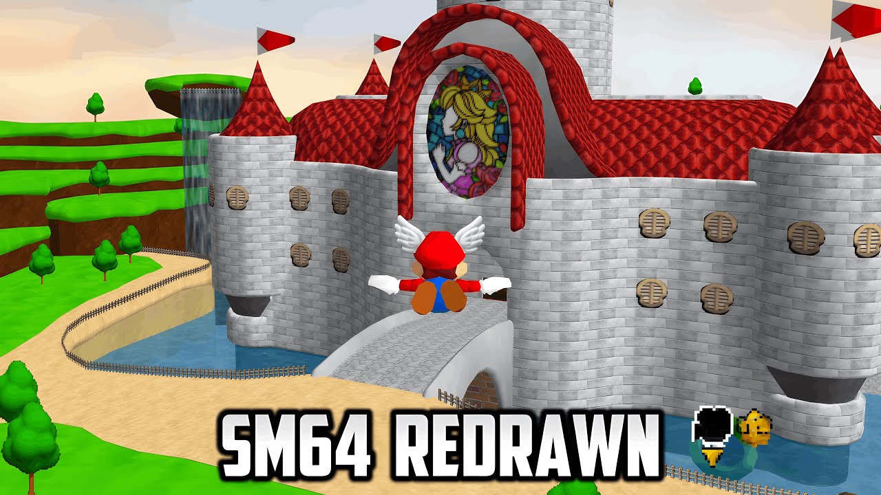 ⭐ Super Mario 64 - SM64: Redrawn (DEMO) v1.1 - YouTube
